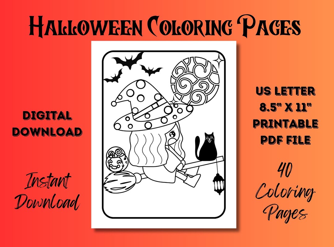 Color Your Halloween, Coloring Forms for All Ages, DIY Halloween Art ...