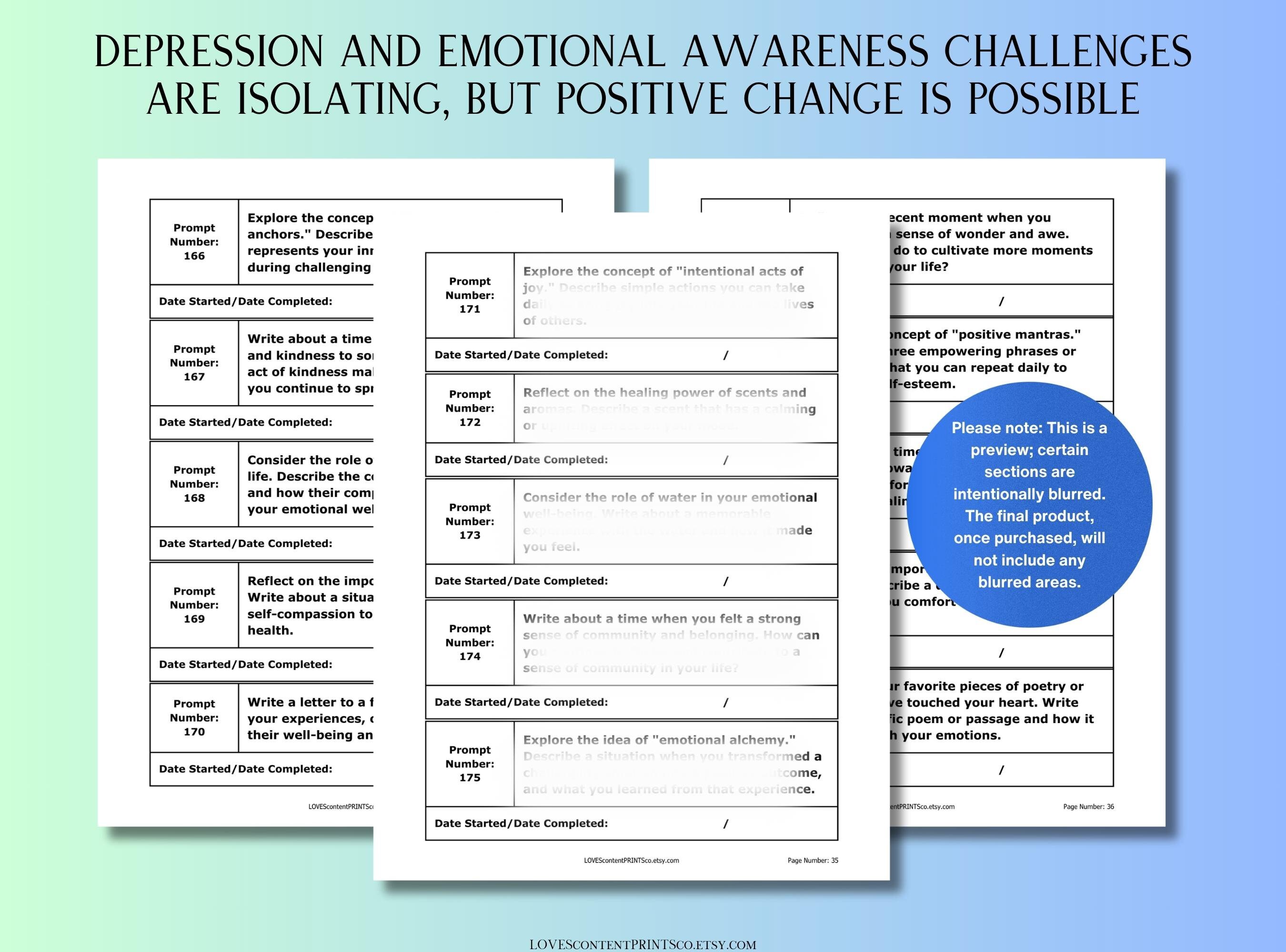 200 Guided Journal Prompts for Seniors, Emotional Awareness (printable ...