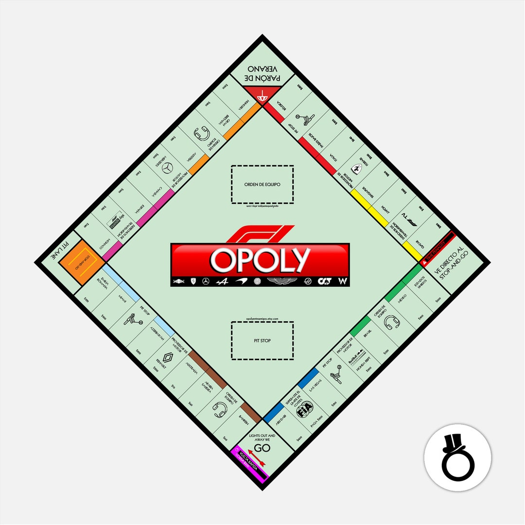 Opoly monopoly Formula 1 2023 Classic Version Spanish - Etsy UK