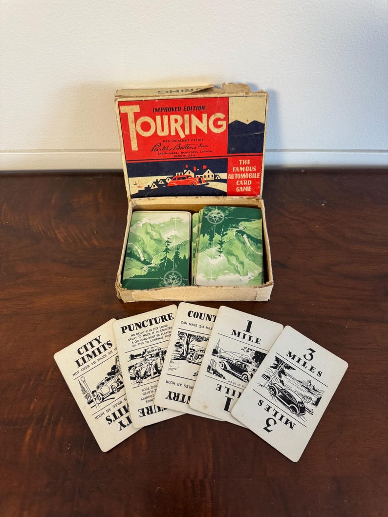 Vintage Touring Automobile Card Game • 1950s Parker Brothers • Improved ...