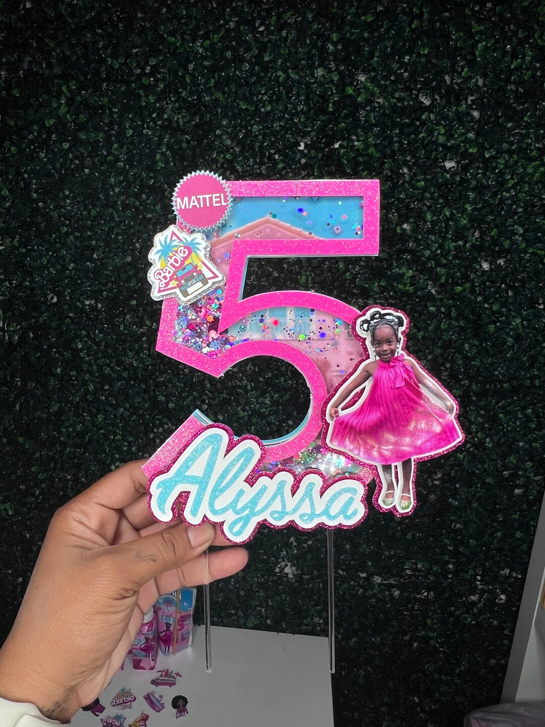 Malibu Number Shaker Cake Topper - Etsy