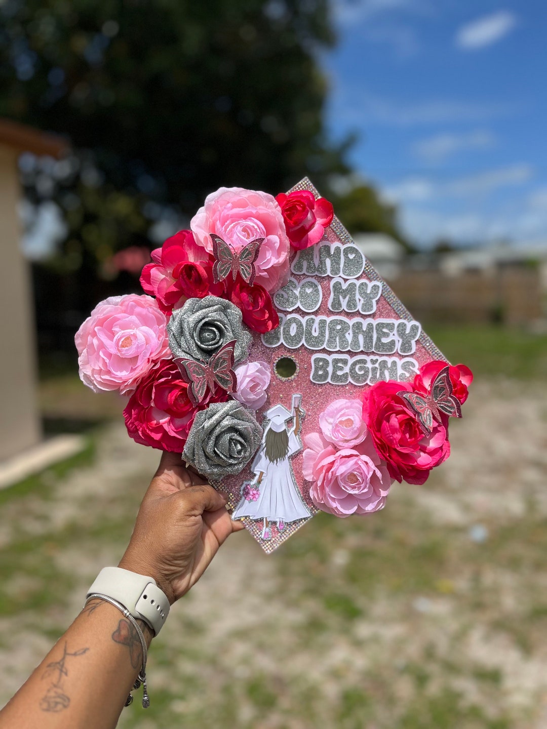 And so My Journey Begins” Graduation Cap Topper - Etsy
