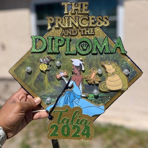 The Princess & the Diploma Graduation Cap Topper W/ Lights - Etsy Canada