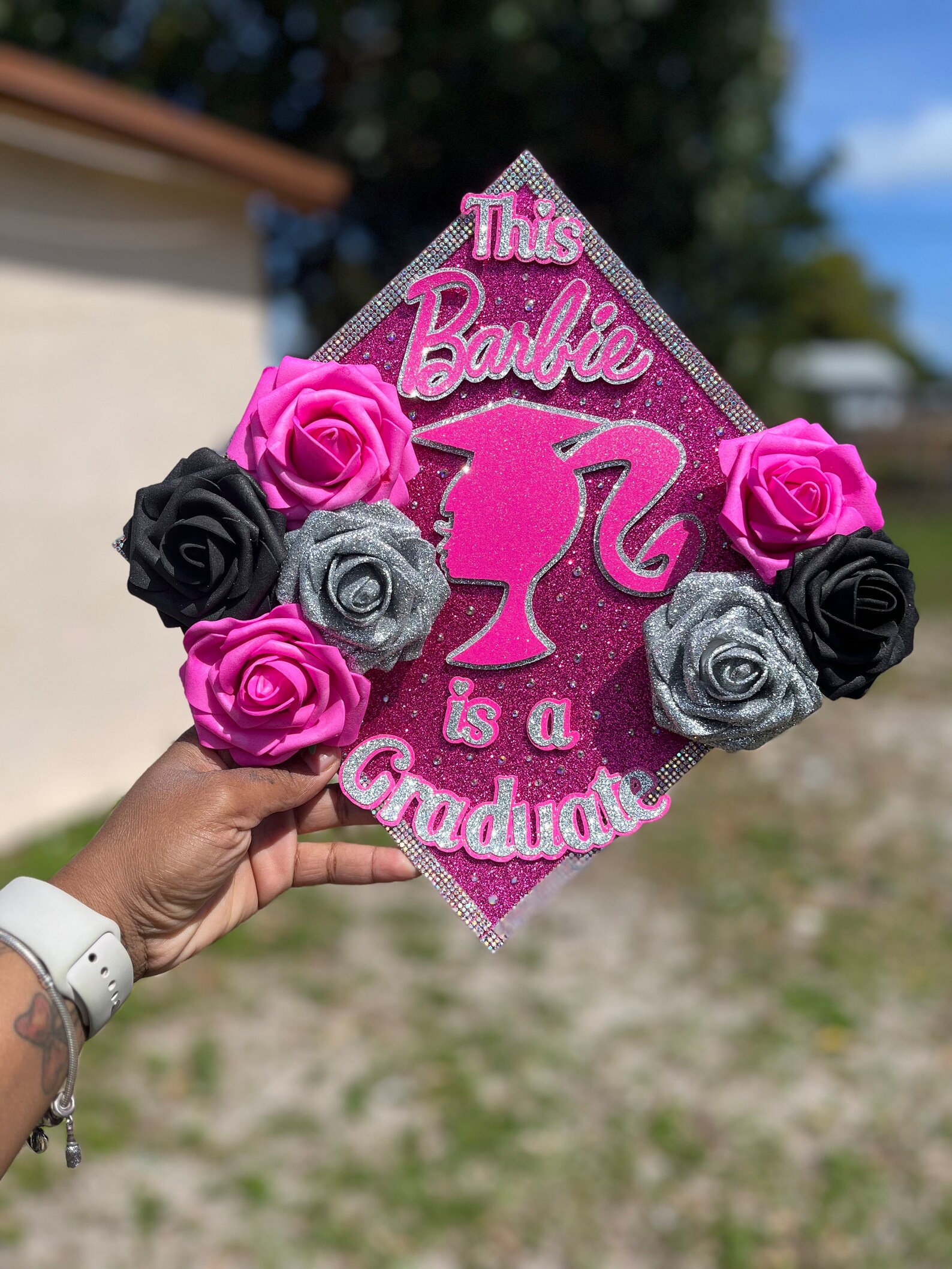 Barbie Grad” Graduation Cap Topper - Etsy