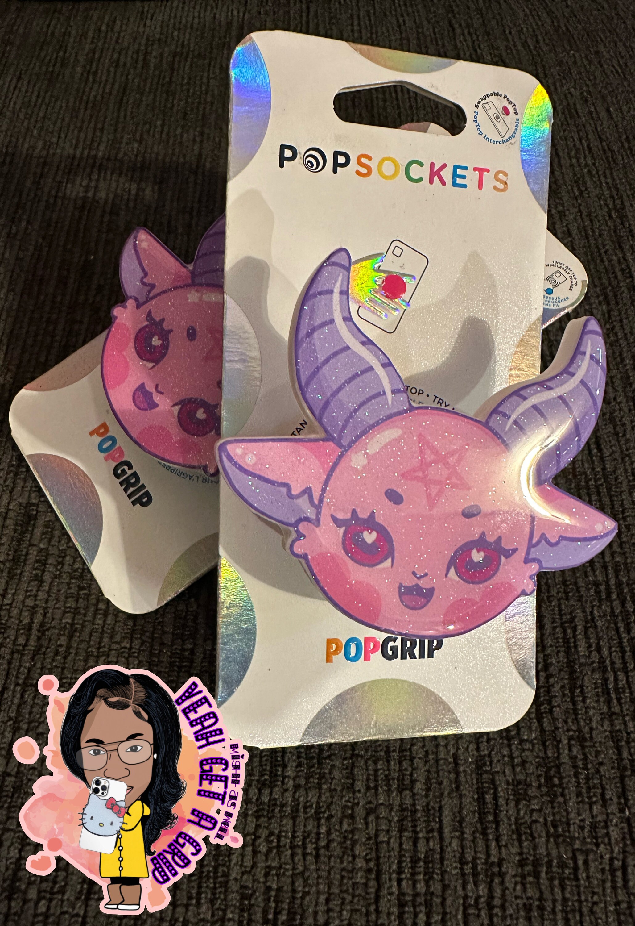 Cute Baphomet - Swappable Phone Grip - Etsy