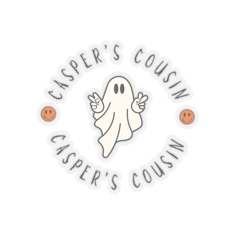 Custom Halloween Sticker Casper's Cousin Funny Halloween Sticker Ghost ...