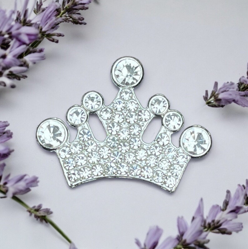 Magnetic Rhinestone Crown Pageant Contestant Number Holder With Velvet ...