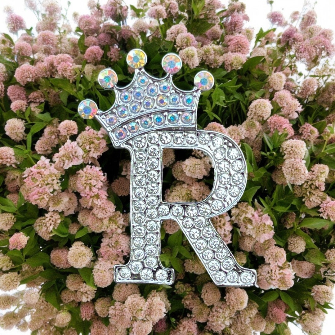 Magnetic Rhinestone Initial Contestant Number Holder& Velvet Sachet Bag ...