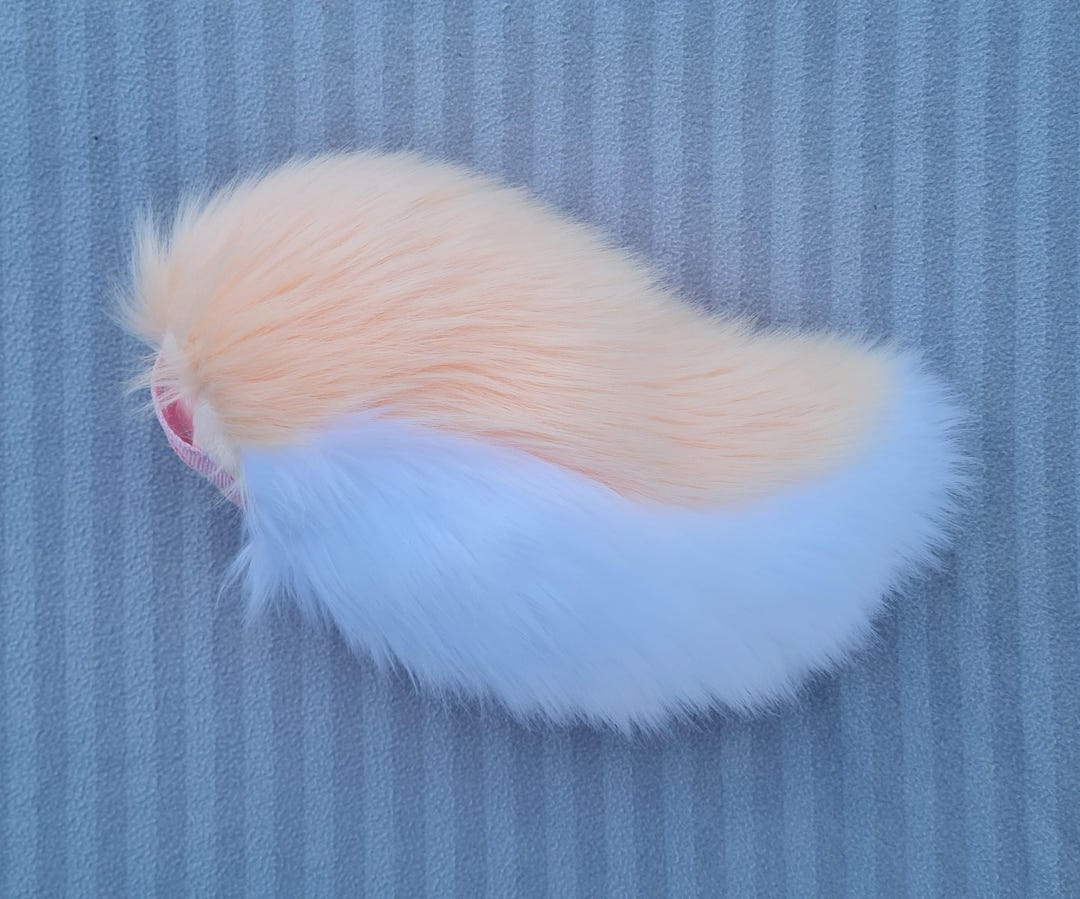 Fursuit Cosplay Nub Tail Pink and White - Etsy