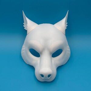 Wolf Therian Mask Base 3D Printed - Etsy