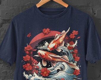 Japanese Koi Fish T-shirt Japanese Tshirt Japanese Fish Tshirt Anime ...