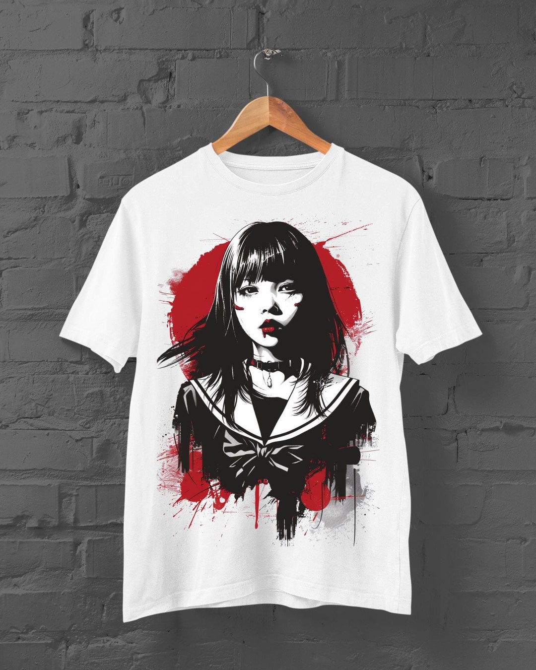 Goth Japanese Girl T-shirt | Trad Goth | Japanese Streetwear | Goth ...