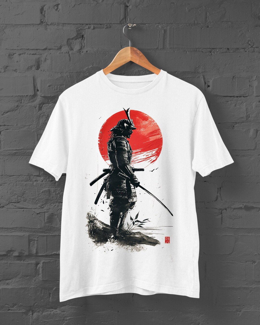Samurai Print T-shirt | Japanese Warrior Tshirt | Samurai Tshirt ...