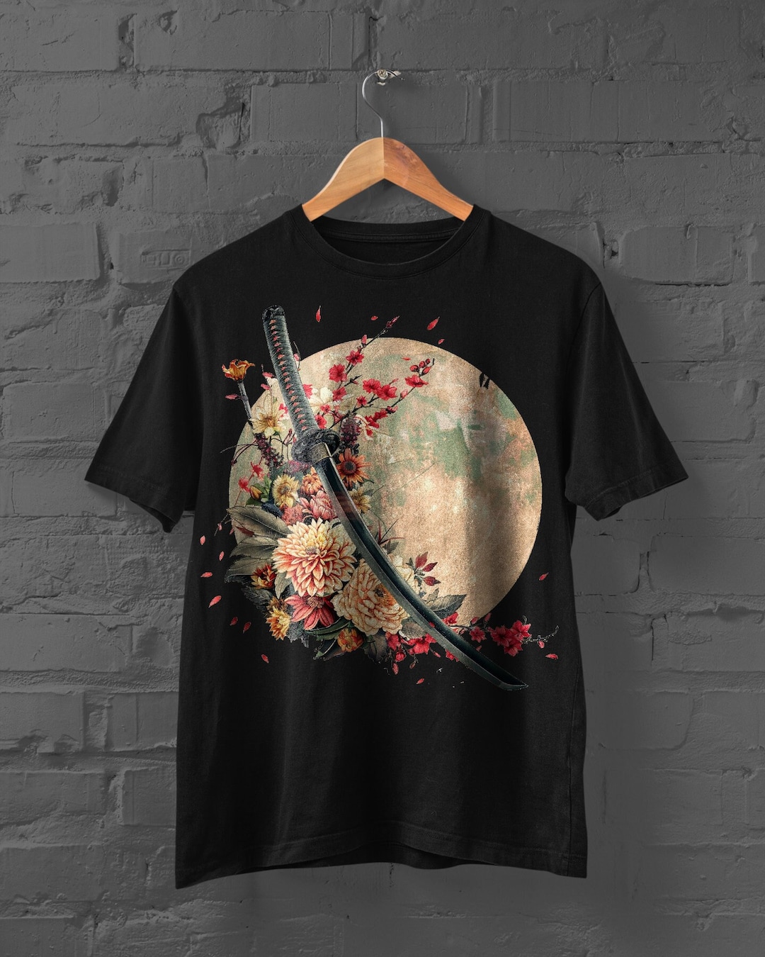 Japanese Katana Shirt | Sword Print Shirt | Harajuku | Y2K Top | Anime ...