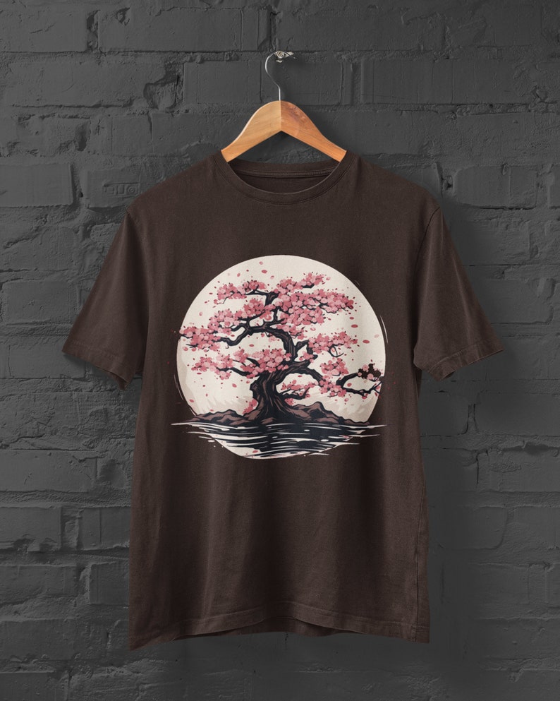 Japanese Sakura T-shirt Anime Tshirt Harajuku Cherry Blossom Tshirt ...