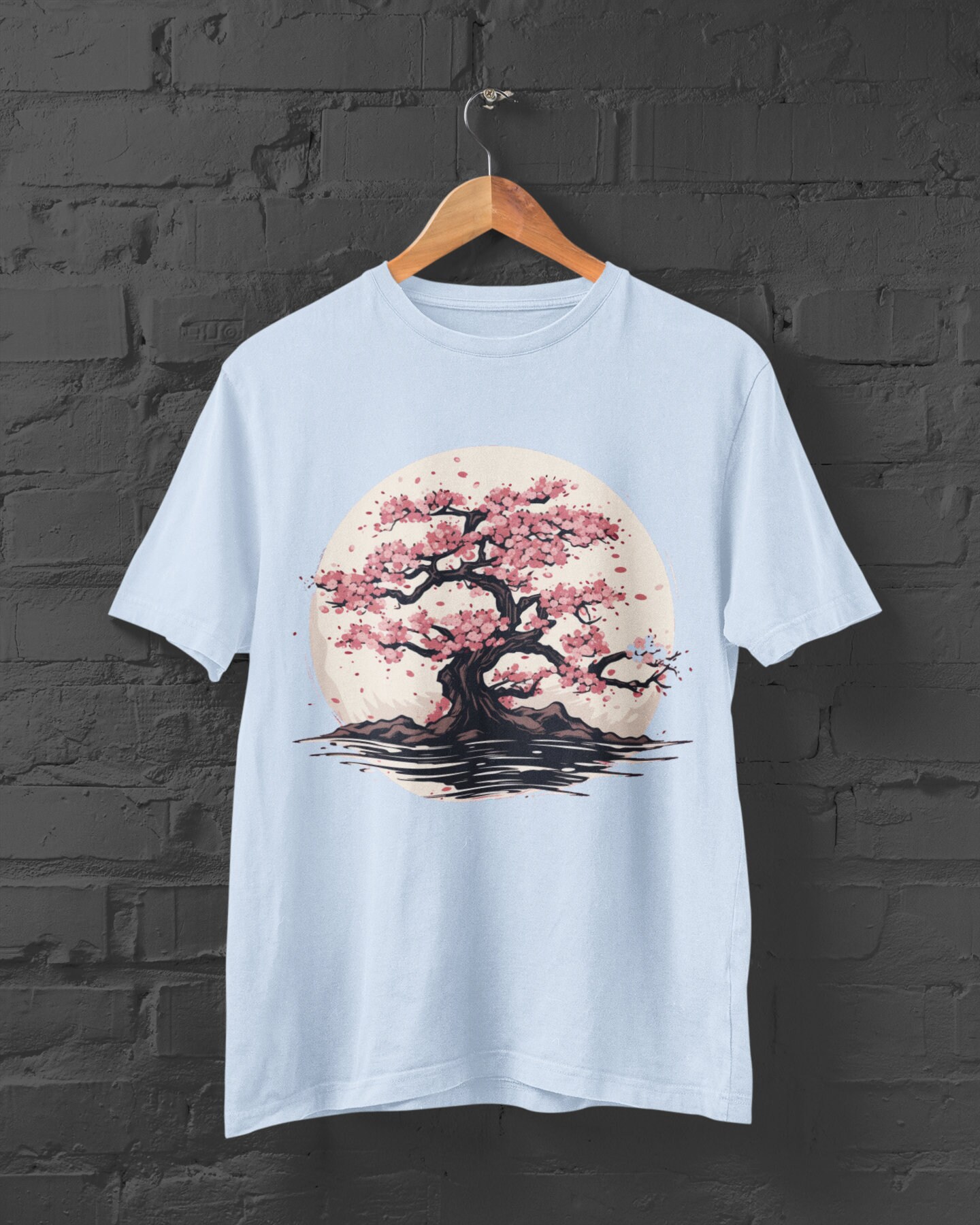 Japanese Sakura T-shirt Anime Tshirt Harajuku Cherry Blossom Tshirt ...