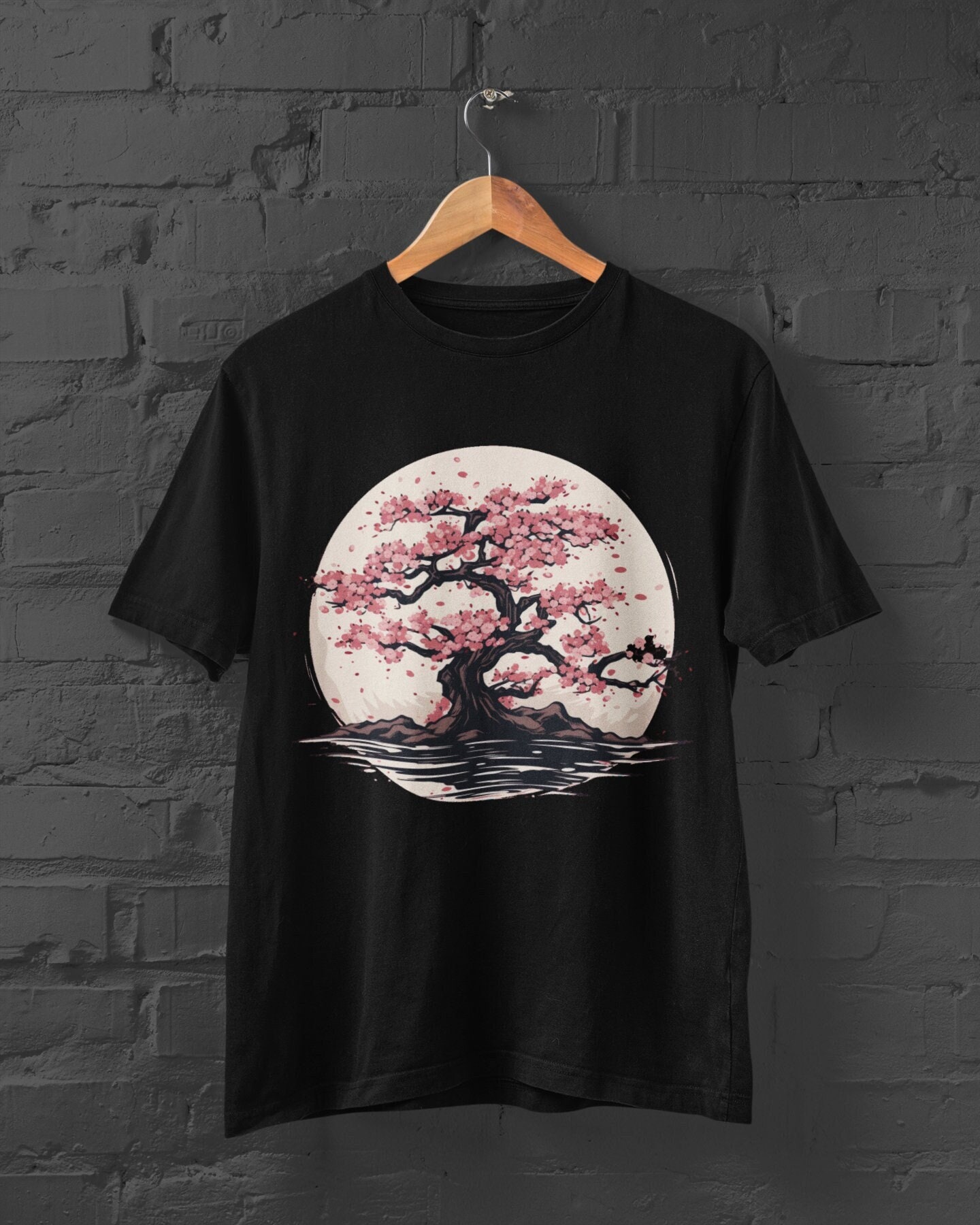 Japanese Sakura T-shirt Anime Tshirt Harajuku Cherry Blossom Tshirt ...