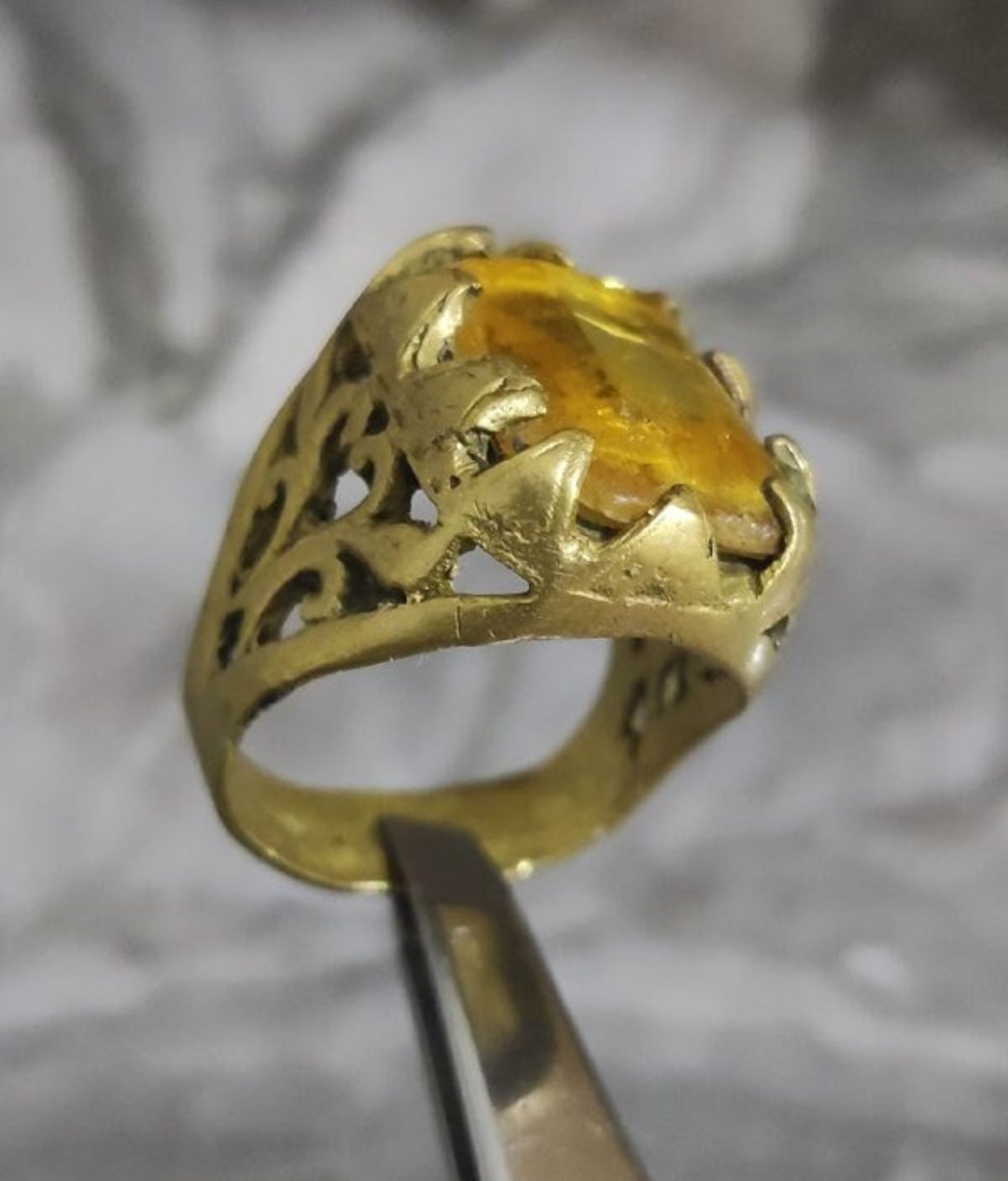 Ring of Ancient Original Ancient Bronze Artifact Medieval Signet Ring ...