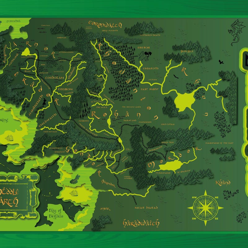 Middle Earth Map - Etsy