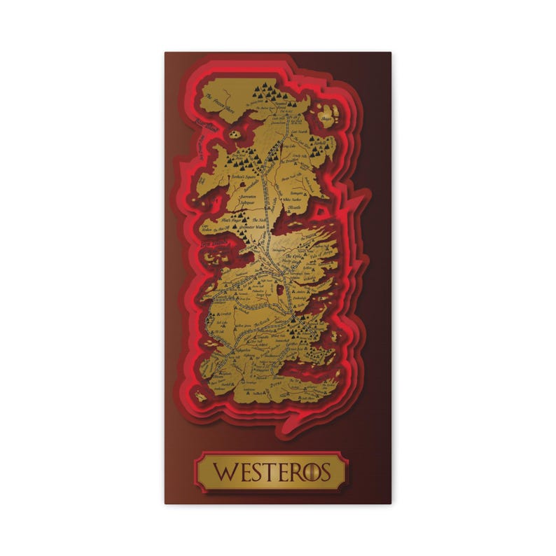 Westeros 3D Layered Map SVG – 6 Layer Laser Cut Digital File for CNC ...