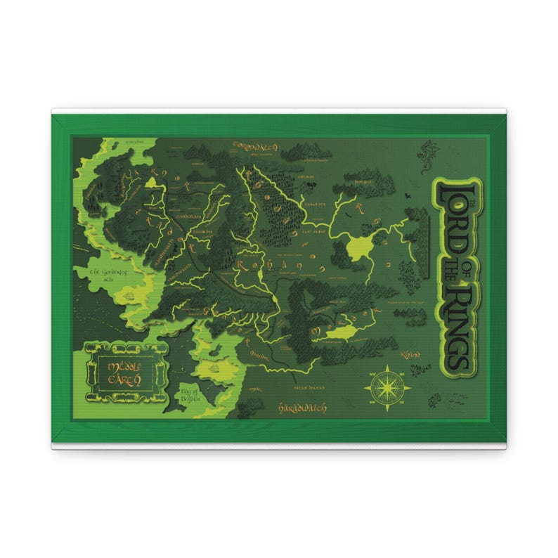 Lord of Rings, Middle Earth Map SVG, 3D Laser Cut Map, 3 Layer Wall Art ...