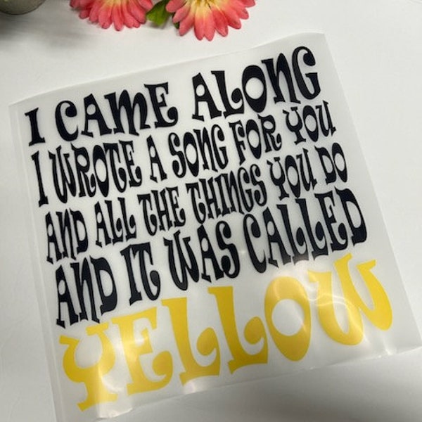 Coldplay Yellow - Etsy