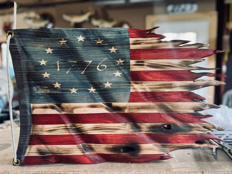 1776 Betsy Ross War Torn Flag - Etsy