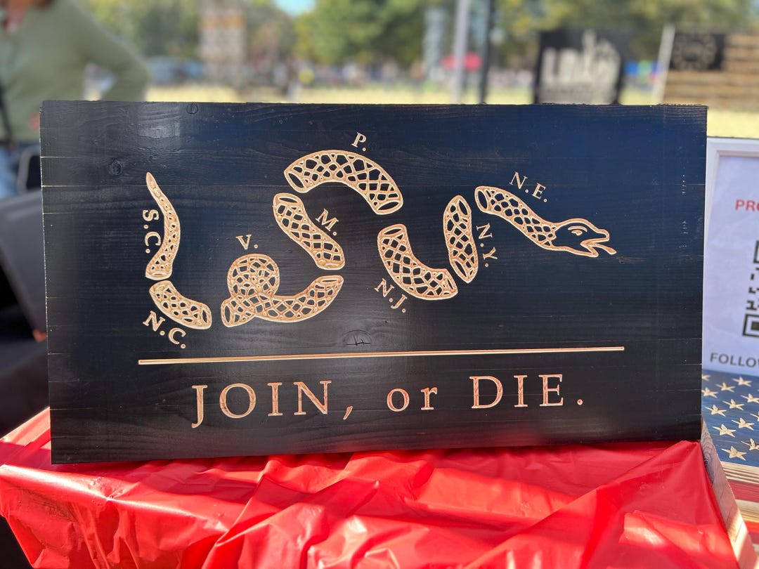 Join or Die Flag - Etsy