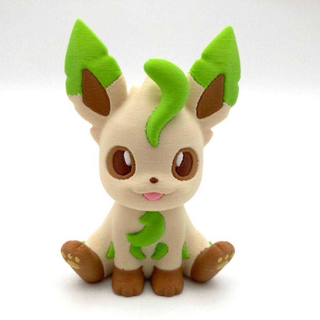 Chibi Leafeon Pokemon Figure 3D Printed Sculpture Pokemon Figurine ...