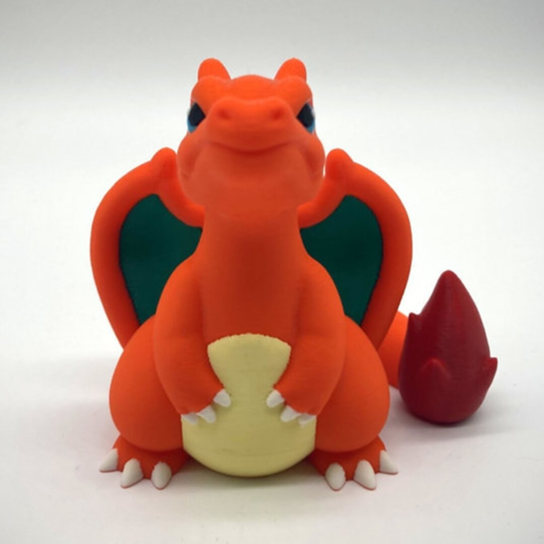 Chibi Charizard Pokemon 3D Printed Hand Painted Figure / Pokemon ...