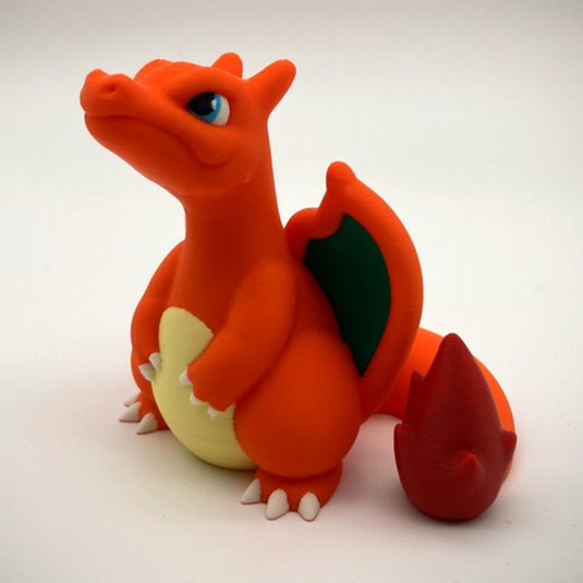 Chibi Charizard Pokemon 3D Printed Hand Painted Figure / Pokemon ...
