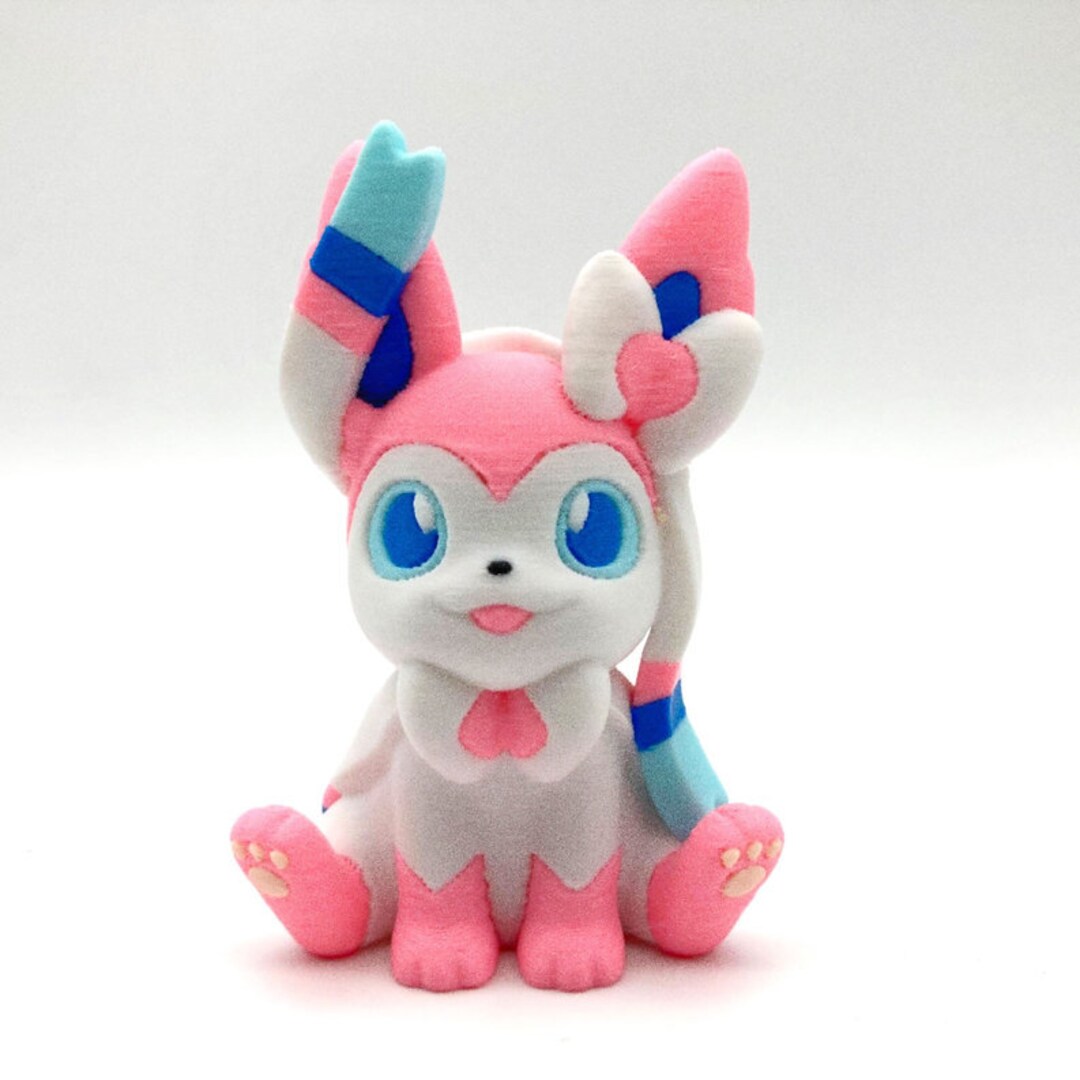 Chibi Sylveon Pokemon Figure 3D Printed Sculpture Pokemon Figurine ...