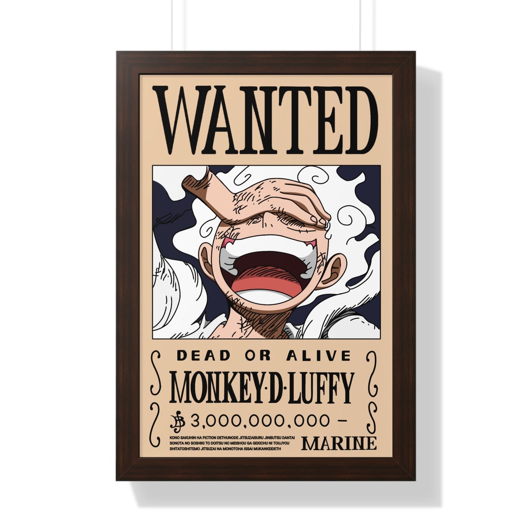 One Piece Monkey D Luffy Framed Vertical Poster Luffy - Etsy