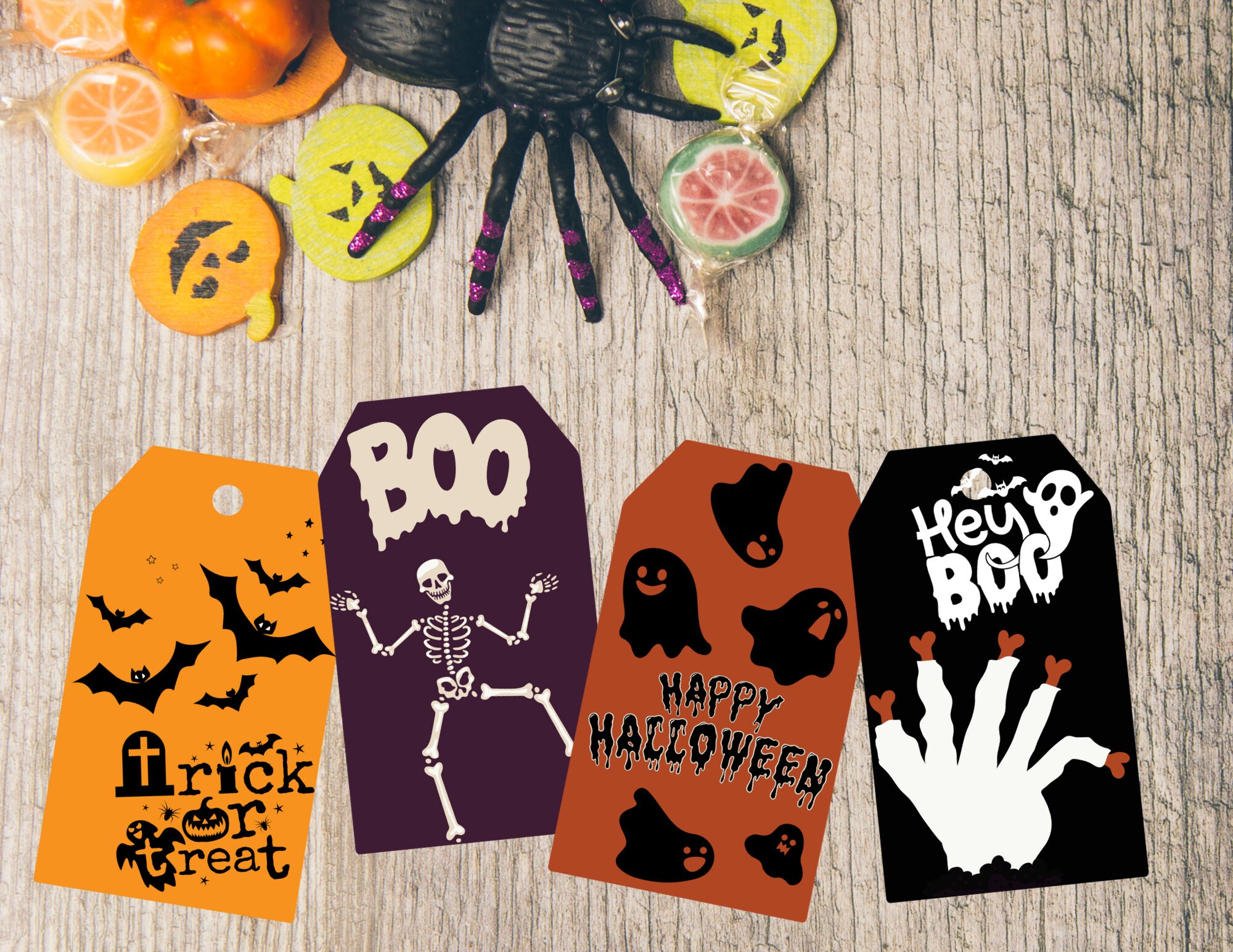 10 Printable Spooky Halloween Gift Tags. Instant Download Party Favor ...