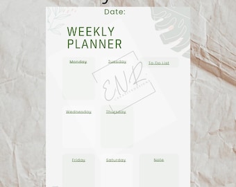 Plant Boho Teacher Weekly Planner - Etsy