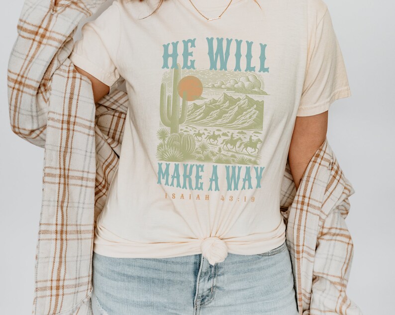 Christian Comfort Colors Shirt Isaiah 43:19 Men & Women Christian ...