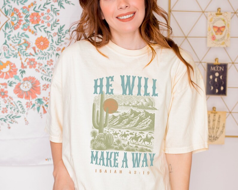Christian Comfort Colors Shirt Isaiah 43:19 Men & Women Christian ...