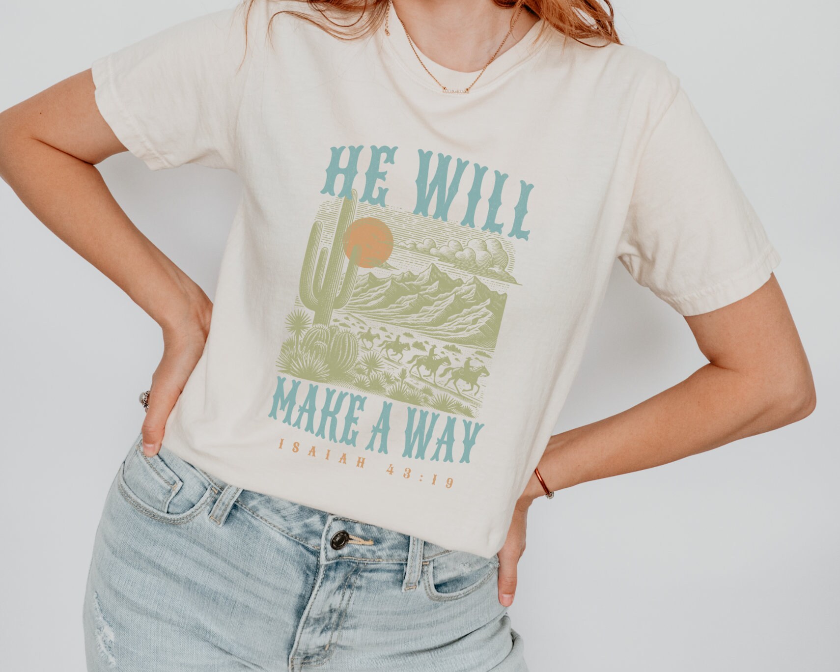 Christian Comfort Colors Shirt Isaiah 43:19 Men & Women Christian ...
