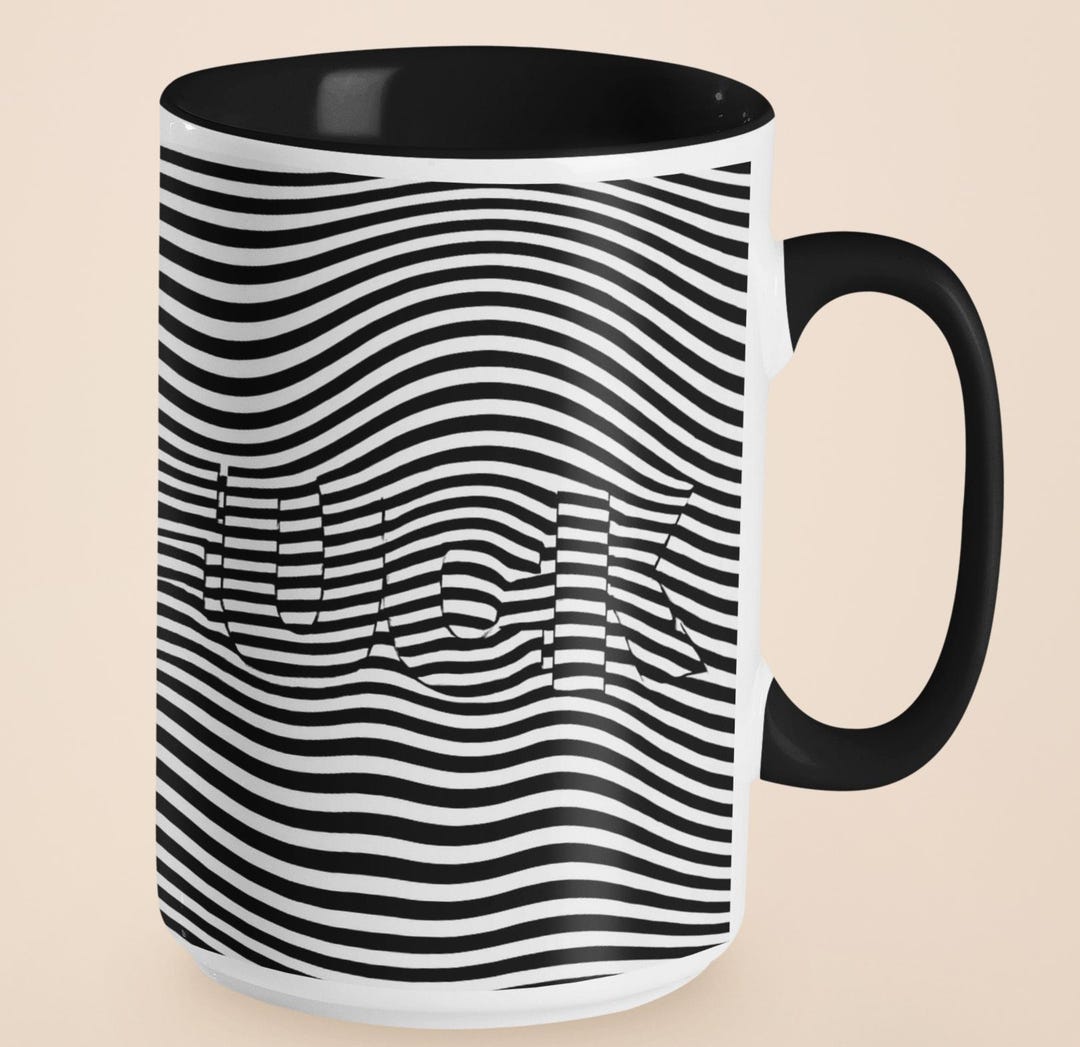 Hidden Curse Word Coffee Mug: Funny Moiré Illusion Gift - Etsy