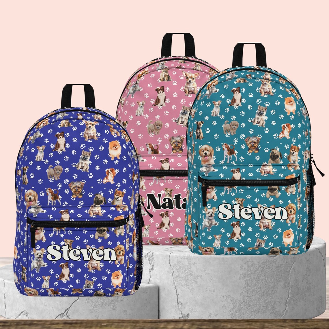 Personalized Puppy Backpack,custom Children's Backback,overnight Bag ...