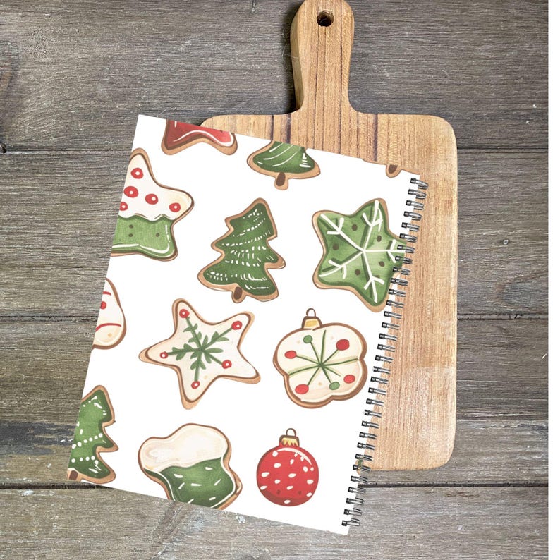 Christmas Cookie Recipe Book: Hardcover Heirloom Cookbook,personalized ...