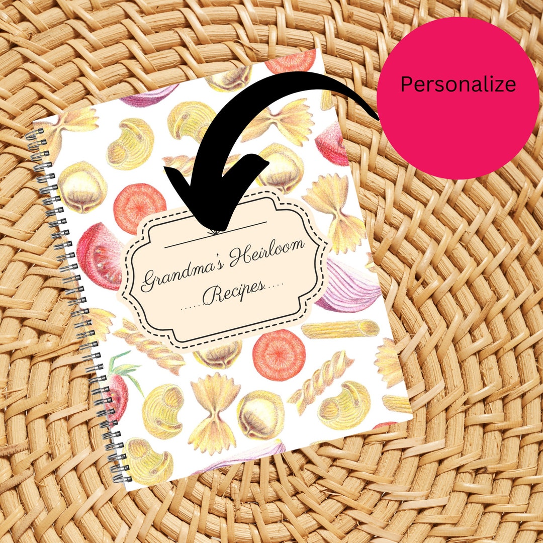 Personalized Recipe Book,heirloom Recipes, Gift for Cook, Engagement ...
