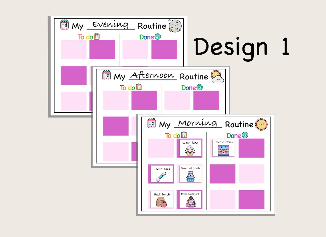 Editable Daily Routine Chart to Do List Printable Daily - Etsy