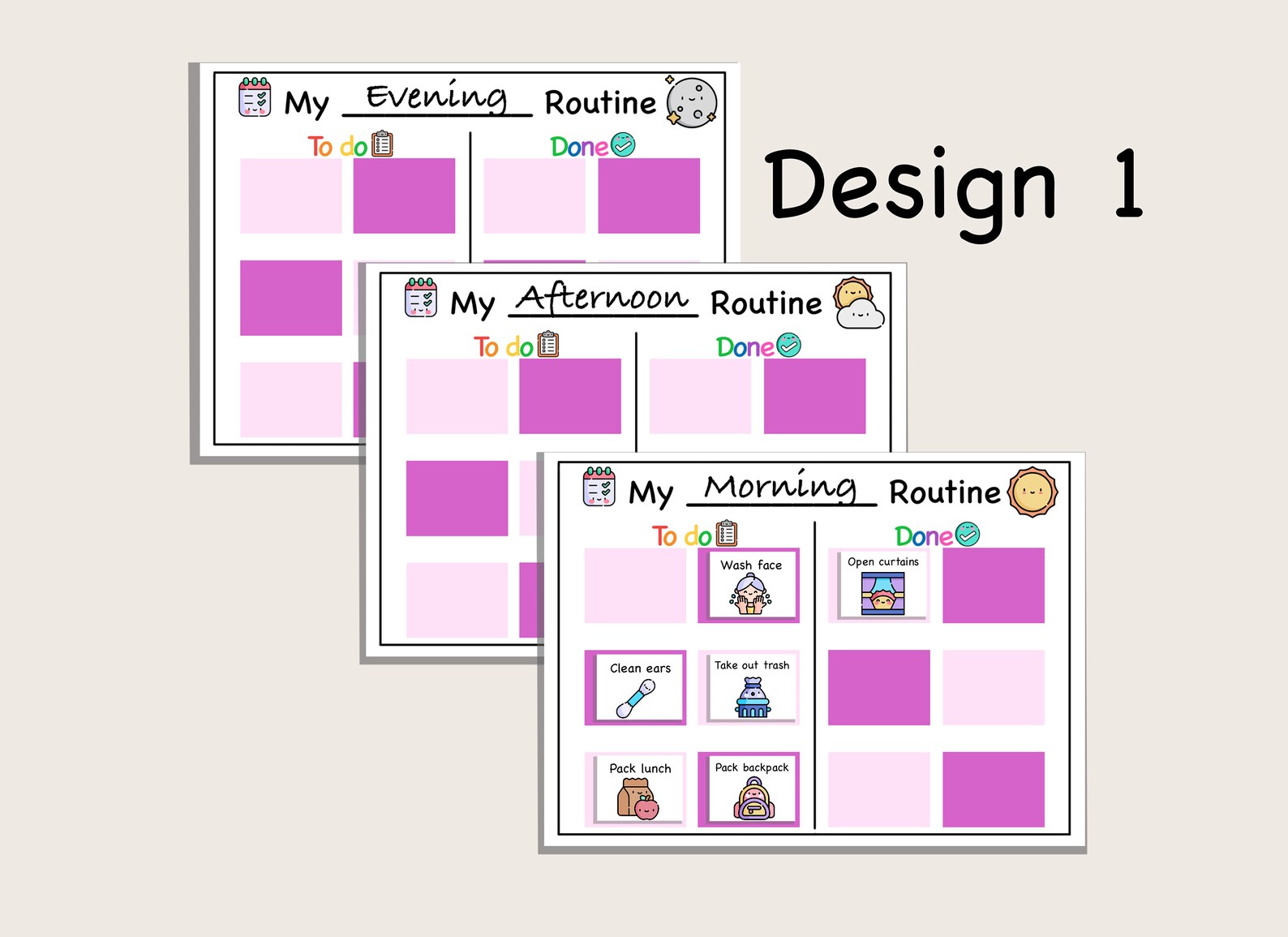 Editable Daily Routine Chart to Do List Printable Daily - Etsy