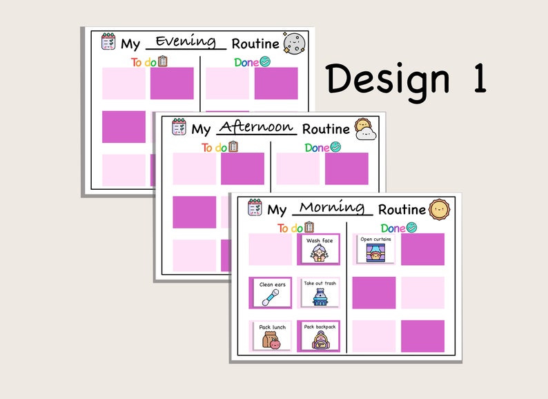 Editable Daily Routine Chart to Do List Printable Daily - Etsy