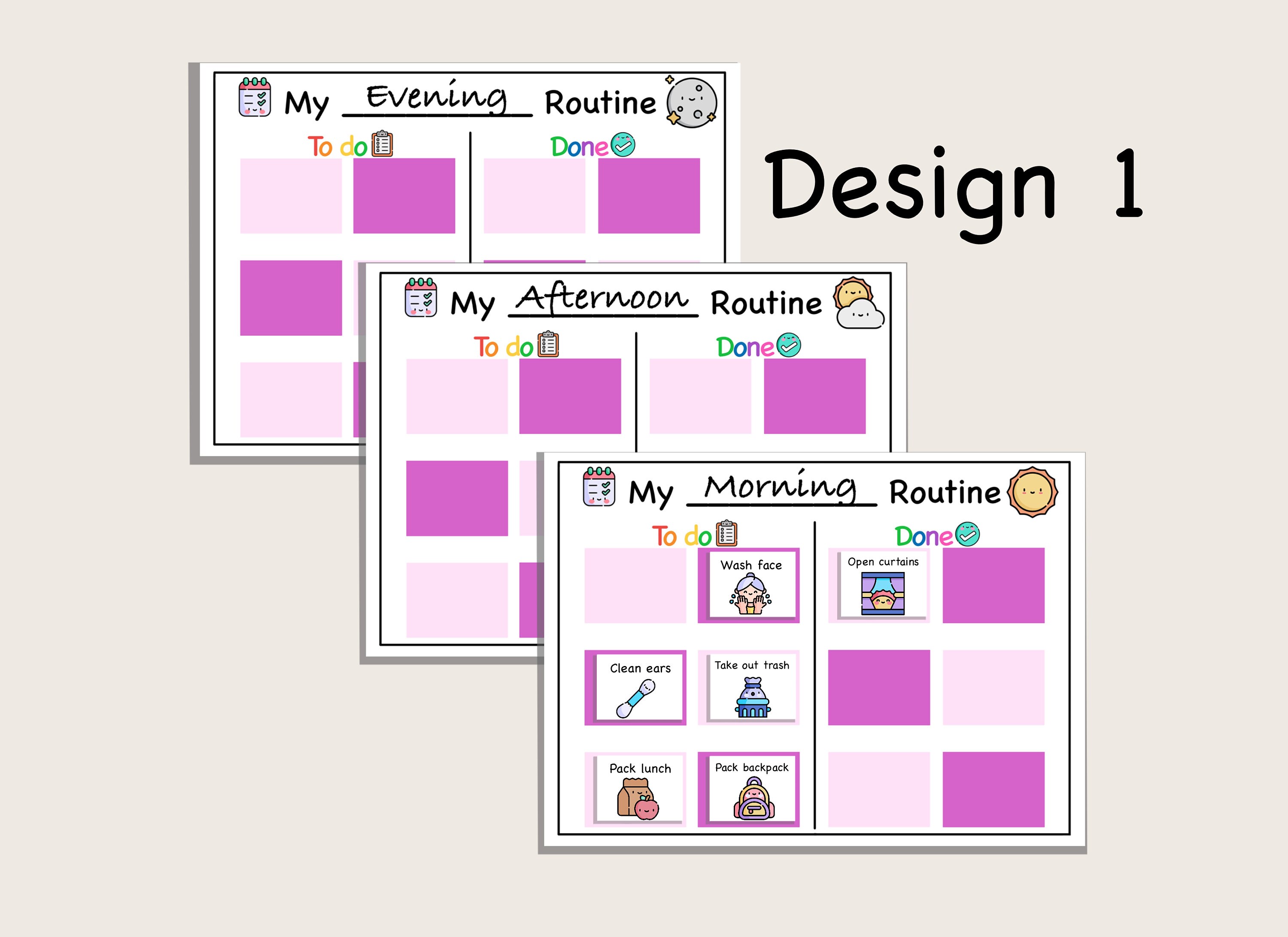 Editable Daily Routine Chart to Do List Printable Daily - Etsy