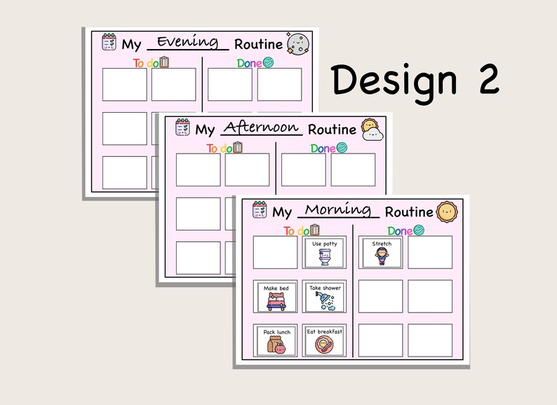 Editable Daily Routine Chart to Do List Printable Daily - Etsy