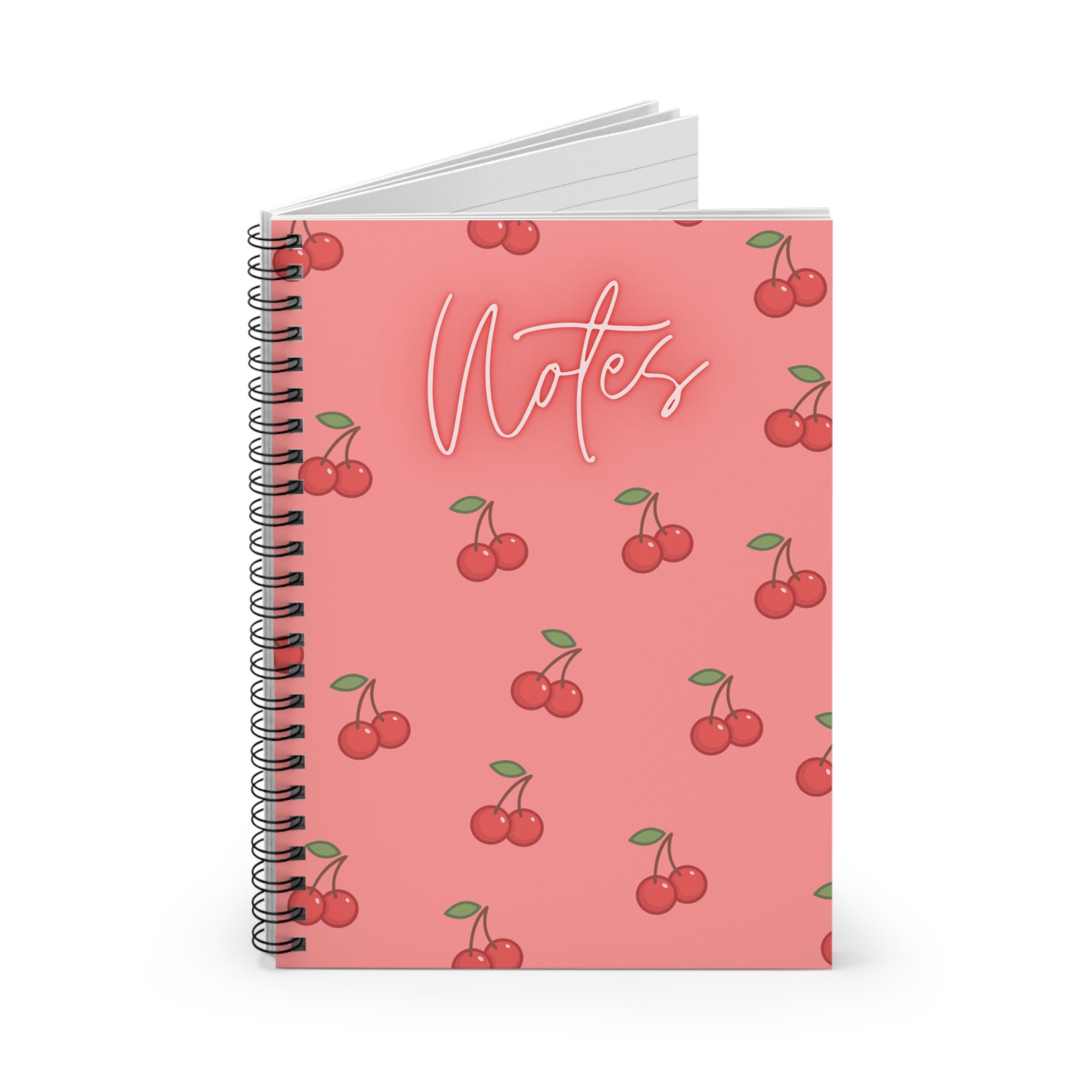 Cherry Notebook Cherry Journal Spiral Notebook Ruled Line - Etsy