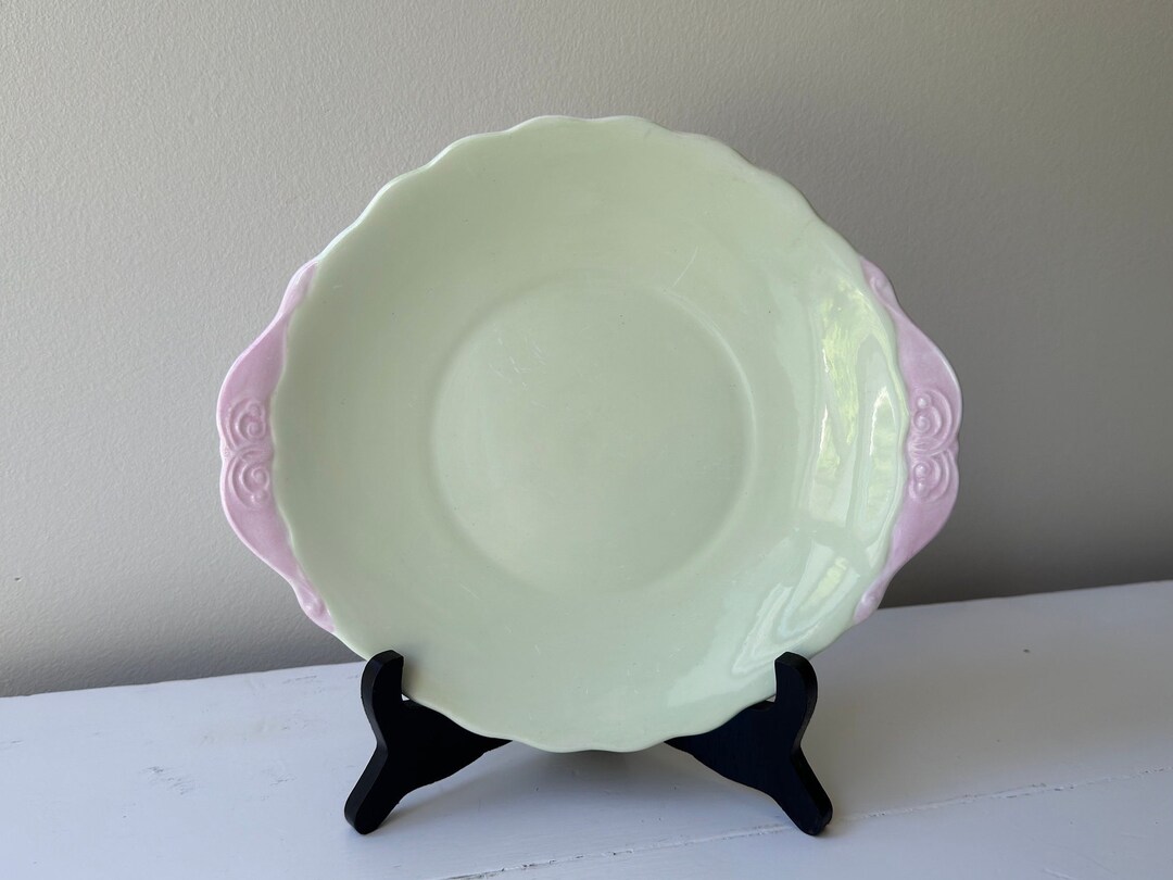 Royal Albert Art Deco Pastella Series Cake Plate, Very Rare Green and ...