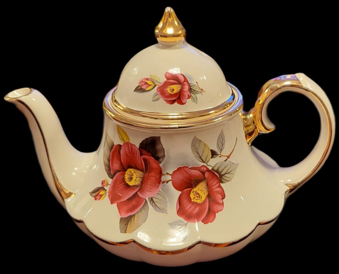 1930s Sadler English Teapot, Rare Shape & Pattern #3260, Carousel Bell ...